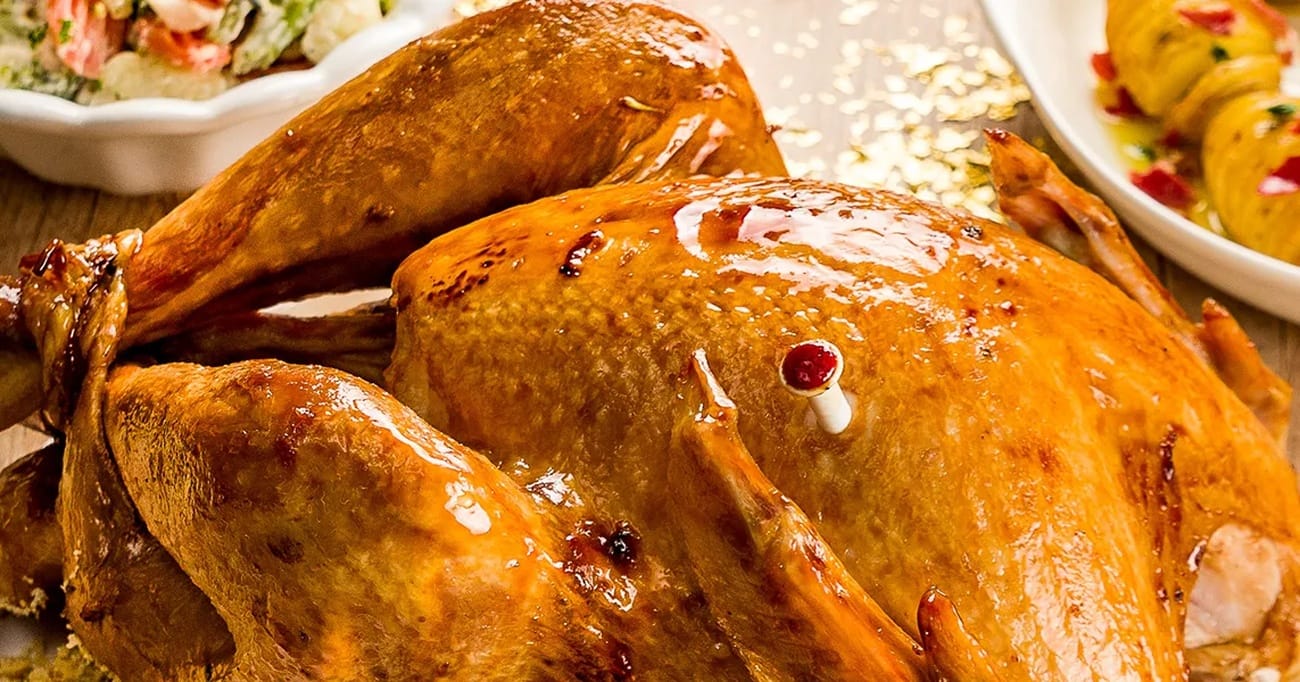 Peru Sadia ao Vinho Espumante com Batatas Assada (tipo Hasselback ...