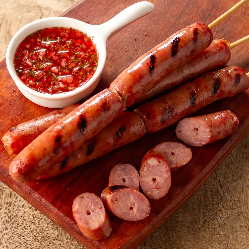 Receita de Linguiça apimentada Swift com relish de rabanete ...