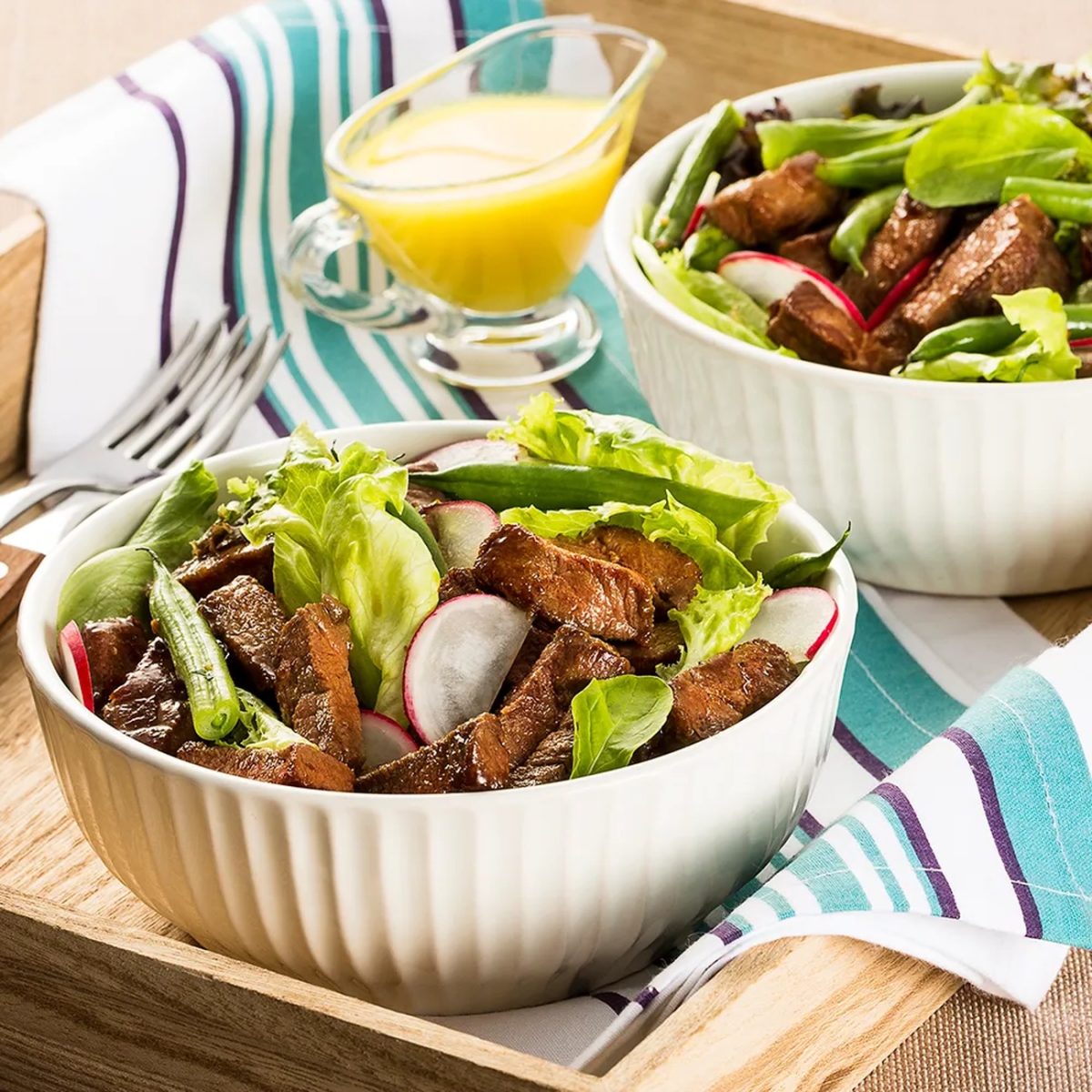 Receita de Salada com Tiras de Mignon - Comidinhas do chef - Receita de ...