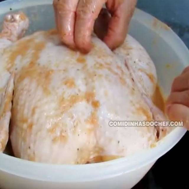 Frango Recheado com Farofa - Comidinhas do Chef